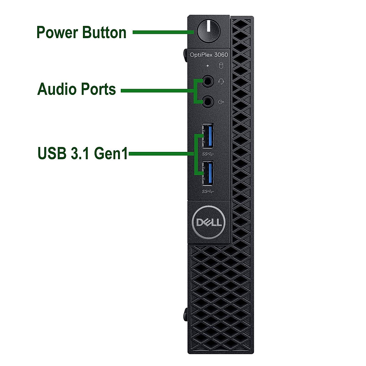 Dell OptiPlex 3060 Tiny Computer Micro Tower PC, Intel Core i5-8500T Processor, 8GB DDR4 Ram, 256GB NVMe SSD, Display Port, HDMI, Wi-Fi, Wireless Keyboard & Mouse, Windows 10 Pro (Renewed)