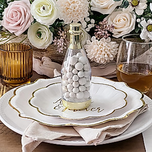 Kate Aspen Gold Metallic Mini Champagne Bottle Container (Set of 12) DIY Favor, Medium, Adult Party Favours