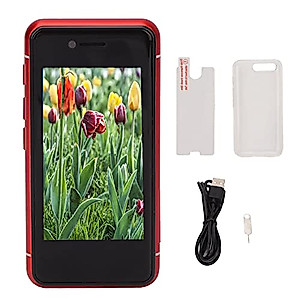 Mini Mobile Phone 3G Smartphone 1GB 8GB 8MP Front Camera WiFi 5MP Rear Camera 1680mAh GPS for Gifts (Red)