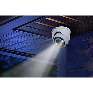Lorex 4K 8MP IP Wired Metal Dome Outdoor/Indoor Security Camera, White - Smart Security Lighting, Smart Motion Detection, Deterrence Siren, Color Night Vision Booster, 2-Way Talk, IP67 Weatherproof