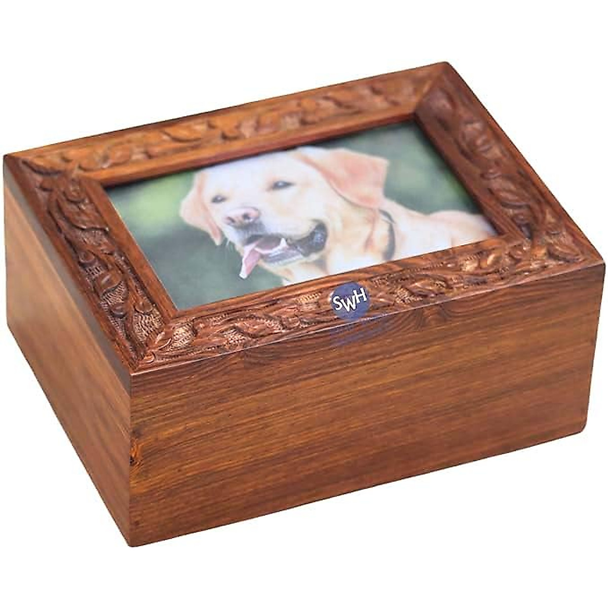Wooden Photo Urn Box for Cat and Dog Ashes |Wood Cremation Urns for Pet Ashes | Funeral Urns | Decorative Urns | Burial Urns ((A))