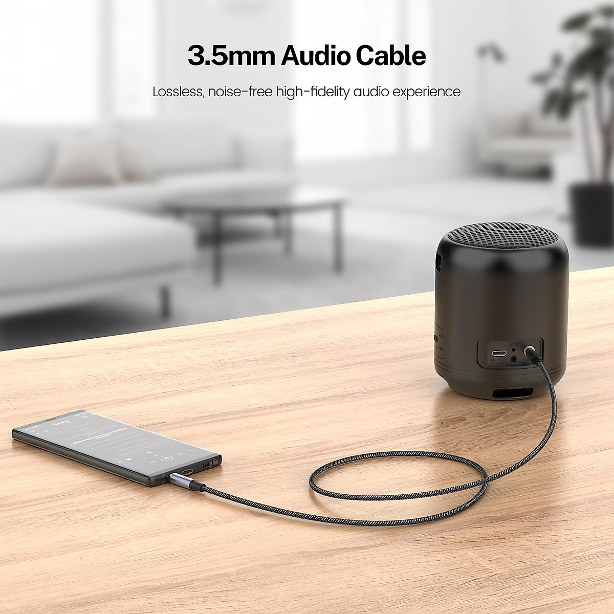 MOSWAG 3.28FT/1Meter 3.5mm Aux Cord to 3.5mm Audio Aux Jack Cable Male to Male Aux Cable Nylon Braided Stereo Jack Cord for Phones,Headphones,Speakers,Tablets,PCs,Music Players and More