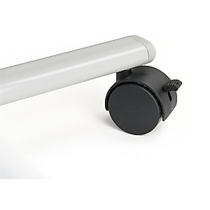 Displays2go 36 x 48 Magnetic White Board with Wheels, Double-Sided – Silver (WHBMOB3648)