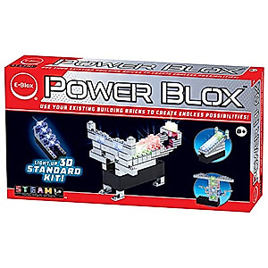 E-Blox Power Blox Builder - Standard Kit 3D LED Light-Up Building Blocks Toys Set for Kids Ages 8+
