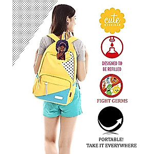 GOODYEZZ Hand Sanitizer Holder Cute Doll Face Hand Sanitizer Holder for Backpack, Compatible with 1 oz Bottle Case (Mixed)