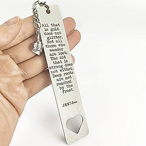 Tolkien with Knowledge Quote, Engraved Bookmark for Women, Men, Book Lover, Bookworm, Book Accessories,Reading Gifts, Book Gifts, Birthday Christmas Gifts