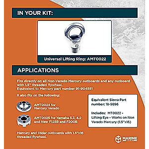 Marine Tech Tools Mercury Lifting Ring, Universal Lifting System AMT0022, Mercury Outboard Lifting Eye, Outboard Flywheel Puller, Mercury Lifting Eye, Boat Tools, Outboard Motor Stand