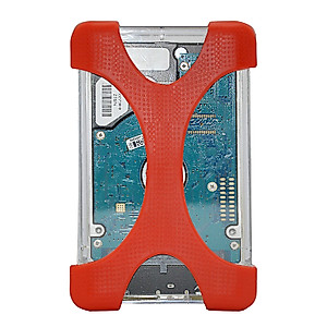 T-SIDAKE 4 Pieces of 2.5 Inch Silicone Hard Drive Protective Case, Shock Proof and Drop Proof Elasticity to Protect Your Device Safety, Suitable for 2.5 Inch Mobile Hard Drives