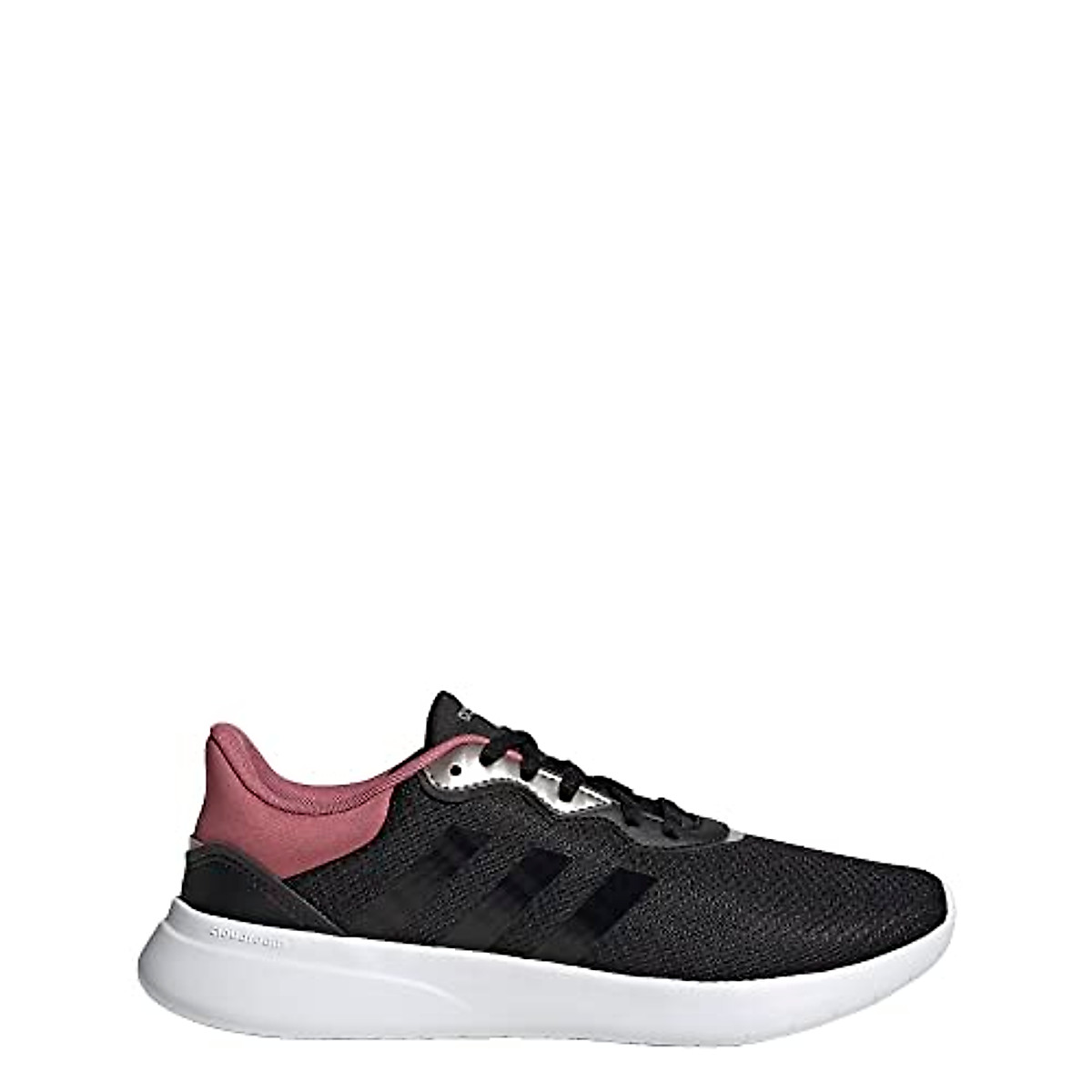 adidas Women's QT Racer 3.0 Sneaker, Black/Black/Pink Strata, 9