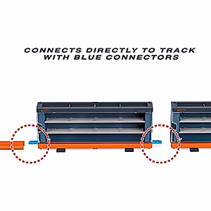 Hot Wheels Race Case with 8 Toy Cars, Interactive Display & Storage for 12 1:64 Scale Vehicles, Connects to Track