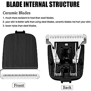 2 Pcs Replacement Blades for Manscapeed The Lawn Mower Electric Groin Hair Trimmer Blades, Hygienic Snap-In Replacement Blades Compatible with Manscaped Lawn Mower 4.0 3.0 2.0 Replaceable Blade, Black