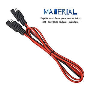 WMYCONGCONG 4 PCS SAE to SAE Extension Cable Quick Disconnect Wire Harness SAE Connector 3 Feet, 18 Gauge (4 PCS 3Ft)