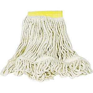 Rubbermaid Commercial Super Stitch Mop, Medium, White, 5" Band, Replacement Mop Head, Heavy Duty Quality, Commercial Grade