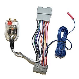 Factory Radio Add A Amp Amplifier Sub Interface Wire Harness Inline Converter Compatible with Chrysler Dodge Jeep - Select Models