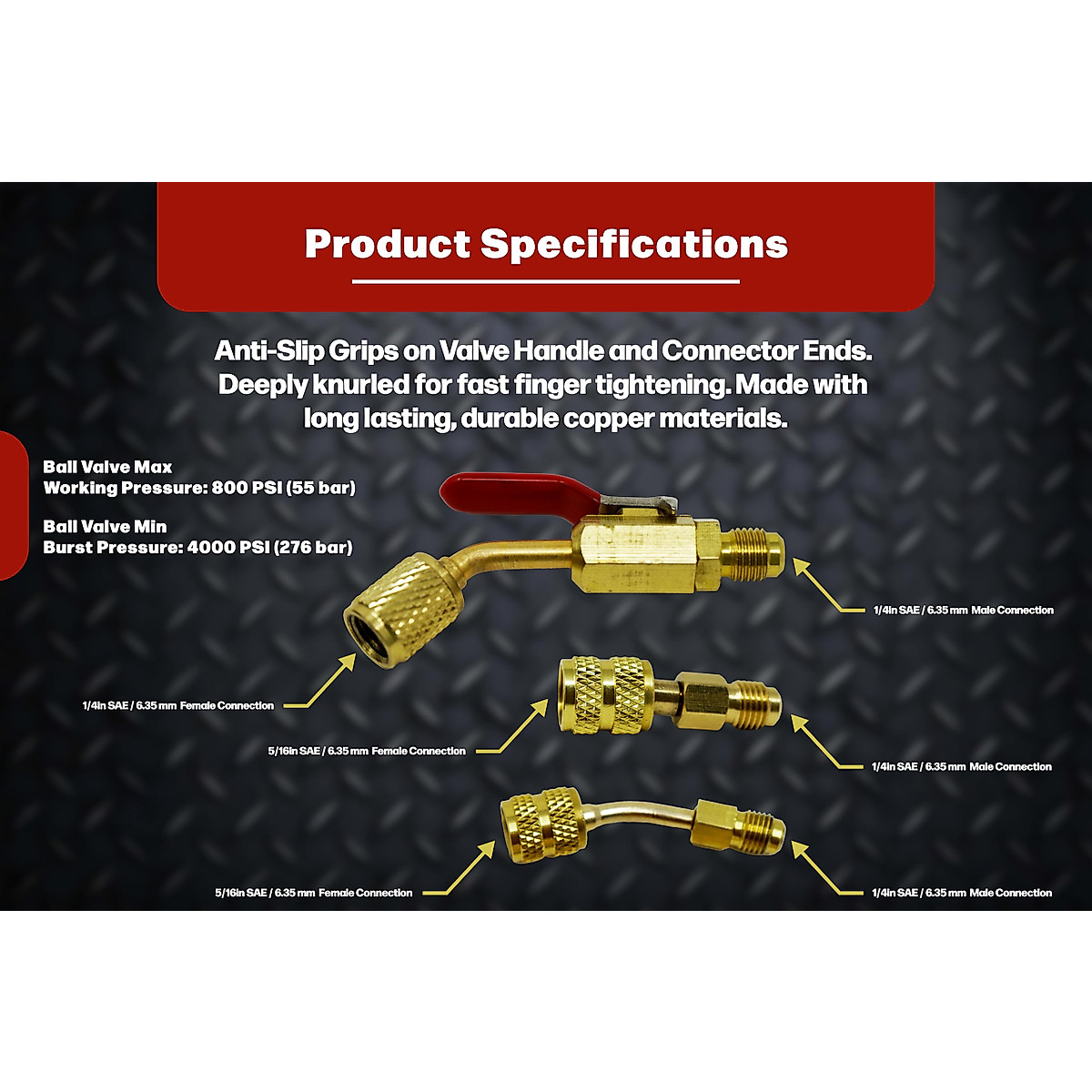 Lu-Hawk R410A Adapter Kit for Mini-Splits with Shut Off Valve.