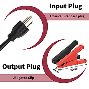 16.8V 10A Charger 14.8V Li-ion Battery Charger Output Alligator Clip Used for 4S 14.8V Lithium Battery Silver Aluminum Case with Cooling Fan
