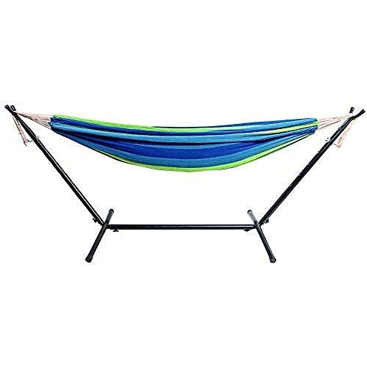 BalanceFrom Double Hammock with Space Saving Steel Stand and Portable Carrying Case, 450-Pound Capacity