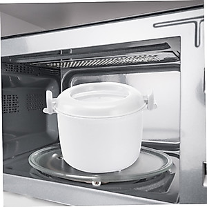 RORPOIR Rice Cooker Rice Maker for Microwave Food Storage Bowl Microwave Bowl with Lid Microwave Rice Pots Microwave Rice Cooking Microwave Steamer Basket Travel Pasta Insulation Plastic