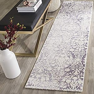 SAFAVIEH Passion Collection Runner Rug - 2'2" x 12', Lavender & Ivory, Vintage Distressed Design, Non-Shedding & Easy Care, Ideal for High Traffic Areas in Living Room, Bedroom (PAS403A)