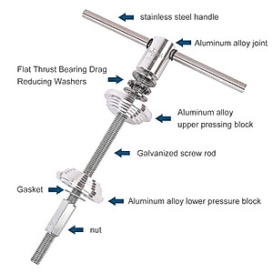 Fdqs Bike Bottom Bracket Install and Removal Tool Kit, Professional Headset Bottom Bracket Press Tool, for Road Mountain Bike BB86/BB30/BB92/PF30 Bearings (Basic:PressFittingTool)