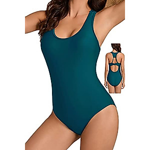 Danga bay Athletic One Piece Swimsuit Women Black Bathing Suits Teens Modest Swimwear Girls Sport Chlorine Resistant Adjustable