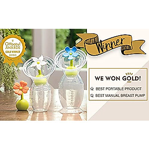 haakaa Ladybug Breast Milk Collector 2.5oz,Manual Pump 4oz,Silicone Bottle Brush Combo | Reusable Nursing Cups| Leak Catcher,Protect Sore Nipples for Breastfeeding Mom