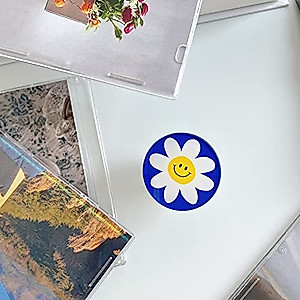 ONLYOU GRIPTOK Phone Grip Holder Hand Korean Griptok Simple Cute Stylish Smartphone Stand Design Daisy Smile Niko Circle Colorful Unique (Blue)