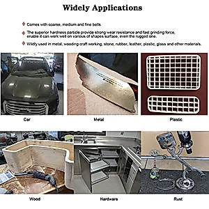 24 Pcs 1/2 Inch x 18 Inch Sanding Belts Set, 4 Each of 80 120 240 400 800 1000 Grits, Replacement Belts for Air/Electirc Belt Sander, Best for Woodworking, Plastics, Fiberglass and Metal Polishing