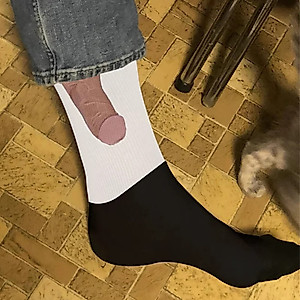 3 Pair,Show Off Socks,Show Off Socks Funny,Show Off Socks Mens Socks Cotton,Non -Slip,Deodorization, for Athletic Running Casual (Milky)