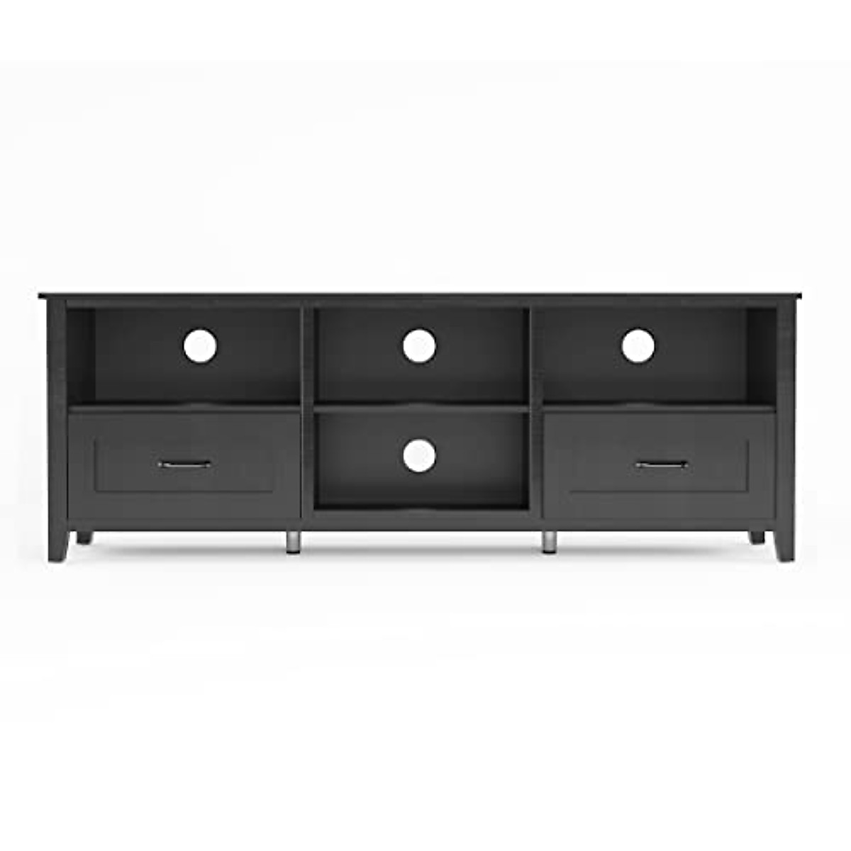 IANIYA 70.08 Inch TV Stand with Ample Storage Space and Sturdy Structure Design, Perfect for Living Room (Black-with Drawer)