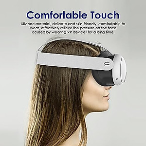 Silicone Face Pad Cover for Meta Quest 3 VR Face Cushion Pad for Meta Quest 3 Accessories (Black)