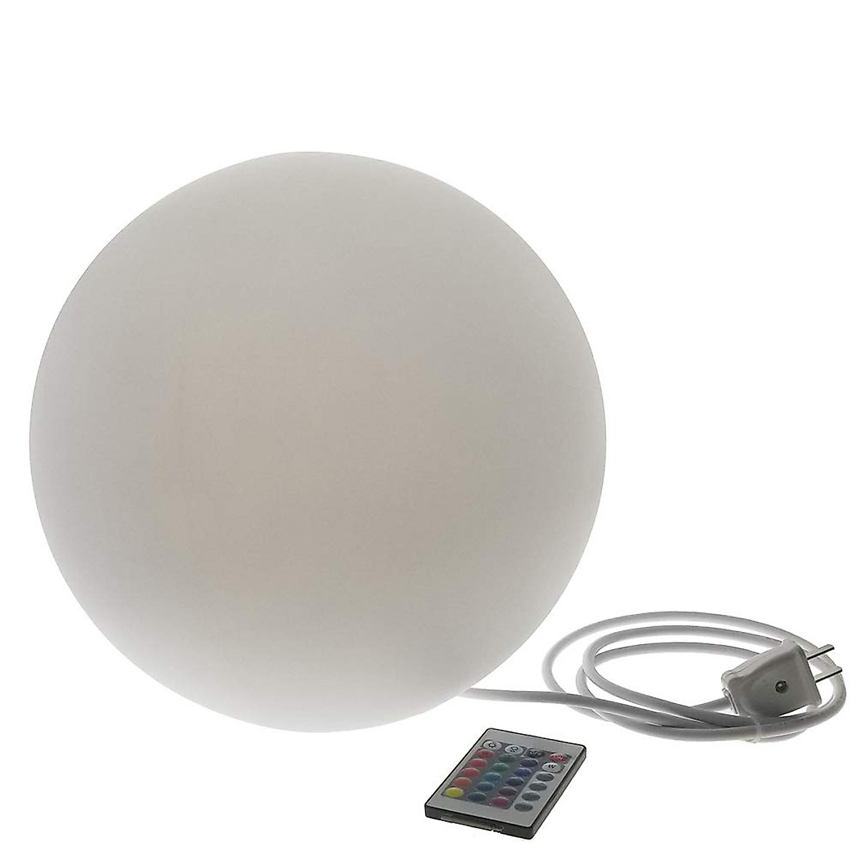 Modern Home Deluxe LED Glowing Sphere w/Infrared Remote Control - Direct Wired 12"