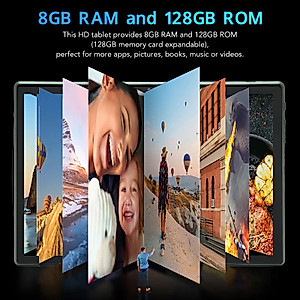 10.1 Inch Business Tablet for Android 11.0, 1920x1200 IPS 8 Core, 128GB ROM 8GB RAM, 5G WiFi Calling Cellphone Tablet with Night Reading Mode, for Learning, Working, US Plug (Green)