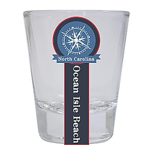 Ocean Isle Beach North Carolina Nautical Souvenir Round Shot Glass