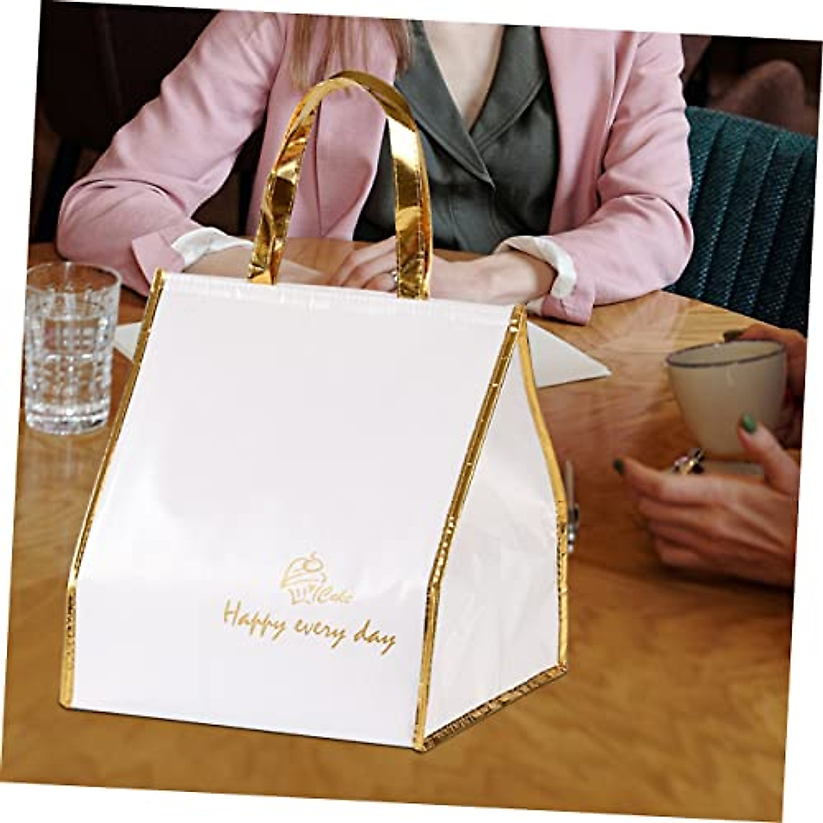 ULTECHNOVO Packing Cold Insulation Portable Plastic Tote Plastic Packaging Bags Plastic Shopping Bags for Groceries Insulated Grocery Tote Cooler Bags Insulated Lunch Tote Bag Delivery Bag