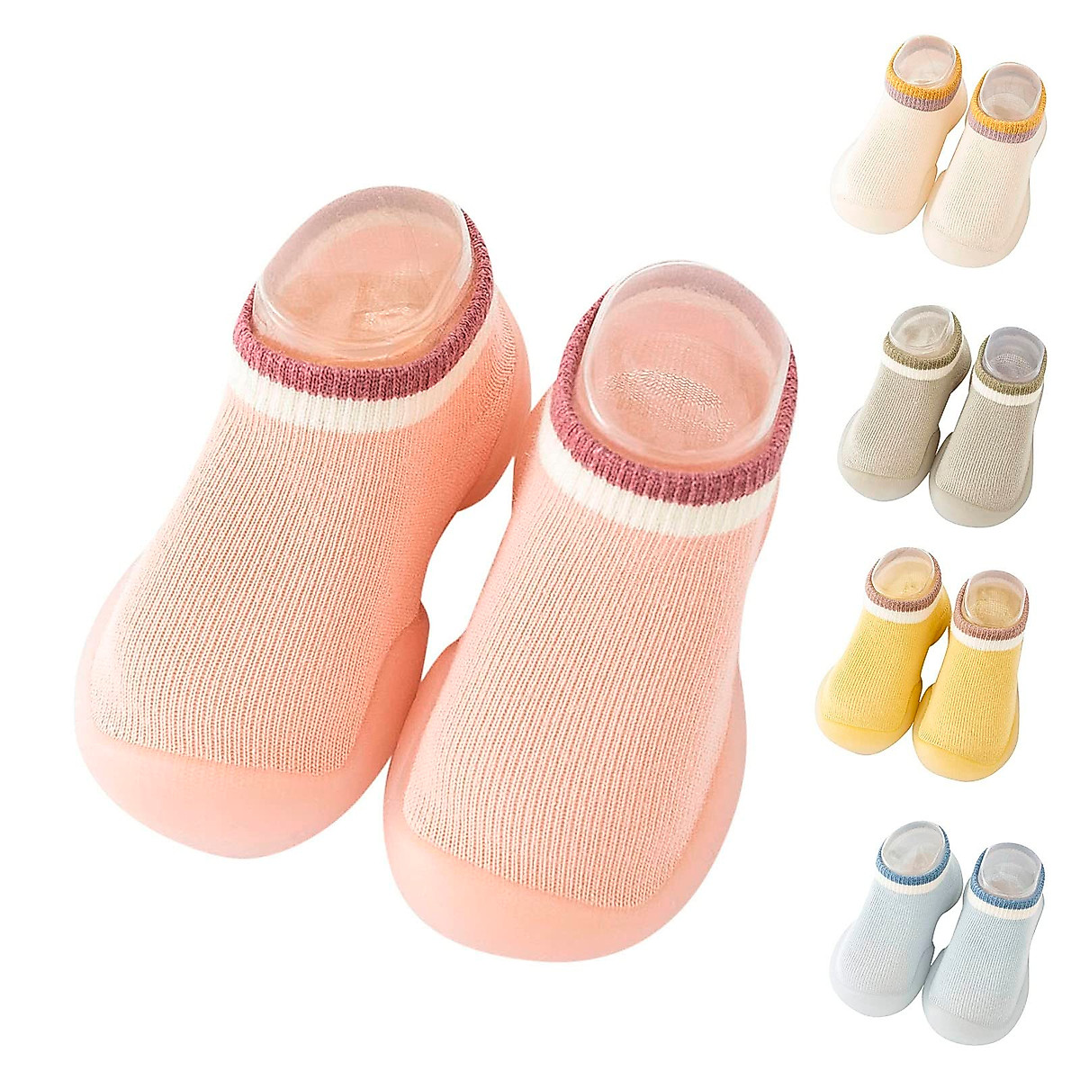 Autumn Children Toddler Shoes Boys and Girls Floor Sports Socks Shoes Solid Color Light and Toddler Princess Shoes (A, 2-2.5 Years Toddler)