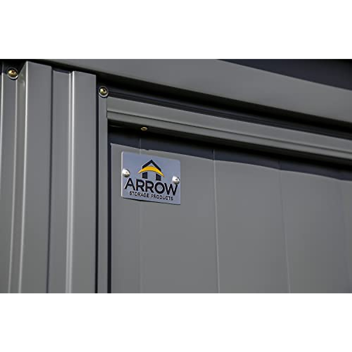 Arrow Shed Classic 8' x 6' Outdoor Padlockable Steel Storage Shed Building, Charcoal