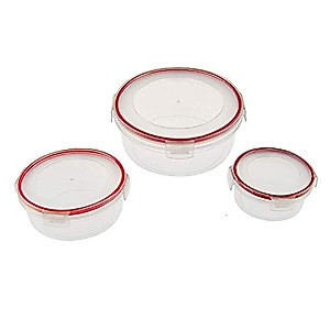 Home-X Plastic Food Storage Containers for Lunch, Reusable Bowls for Meal Prep, 6 Pieces