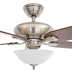 Hampton Bay 99913 Flowe 52 in. LED Indoor Brushed Nickel Ceiling Fan with Light Kit