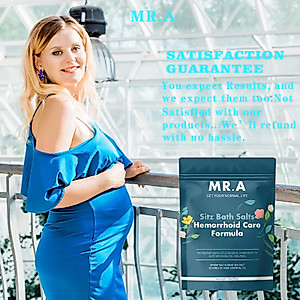 Sitz Bath for Hemorrhoids,Premium Grade 23 Ingredients, Advanced Hemorrhoid Treatment Formula Epsom Salt Dead Sea Salt Essential Oils, Sitz Bath Salts for Hemorrhoids Toilet Seat Bathtug 11.6 oz