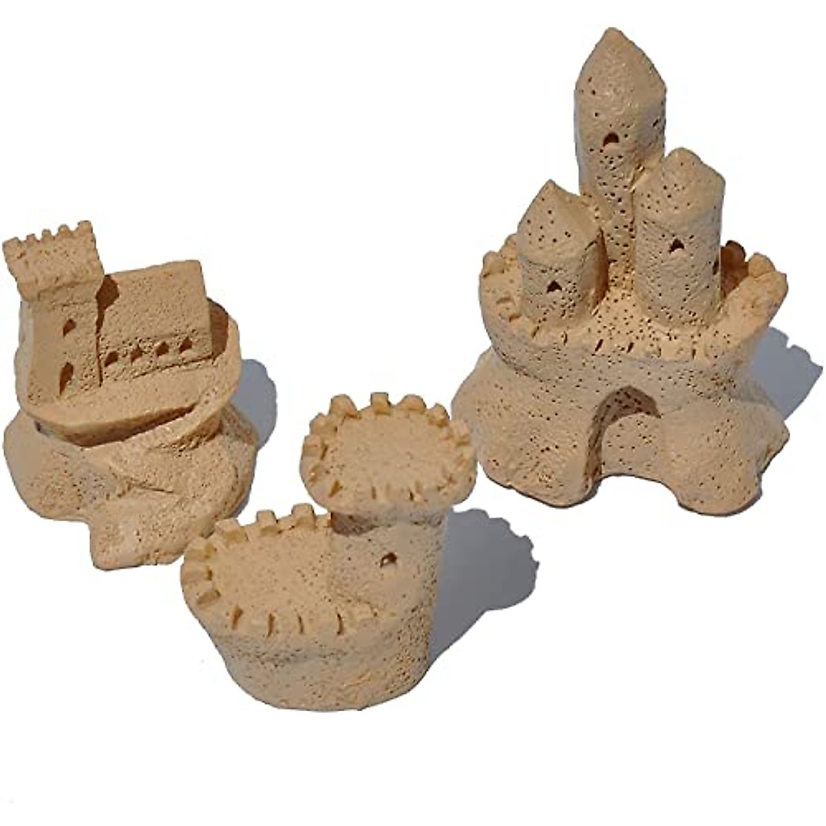 Miniature Fairy Garden Sandcastle Sculptures, Set of 3