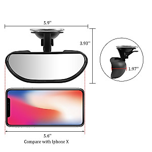 Ideapro Baby Car Mirror, Infant Car Seat Mirror with Adjustable Suction Cup, Child Mirror for Car Rear Facing, Back Seat Mirror for Baby Child Safety Car Rear Seat View Mirror for Universal Vehicle