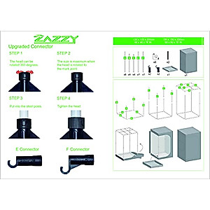 Zazzy Grow Tent, 48"x48"x78" Growing Tents for Indoor Plant 600D Mylar Hydroponic Grow Tent High Reflective Growing Tent Room for Indoor Plant Fruit Flower Veg