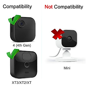 Uogw Solar Panel Compatible with Blink Outdoor 4(4th Gen)/Blink (3rd Gen)&Blink XT2/XT Camera,with Internal 2500mAh Rechargeable Battery&11.5ft Charging Cable,Weather-Resistant Aluminium Alloy-3PACK