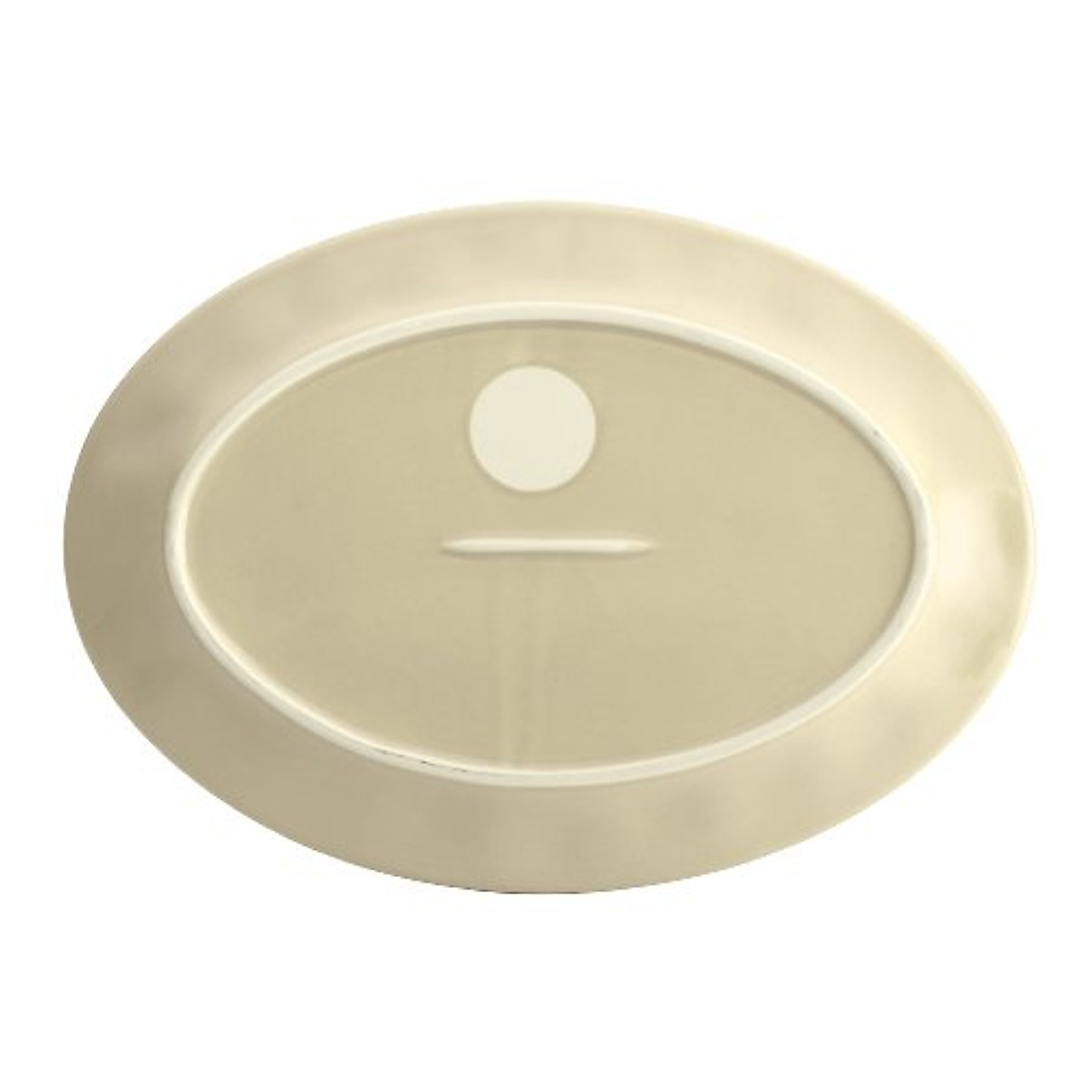 Rachael Ray Cucina Dinnerware 10-Inch x 14-Inch Stoneware Oval Platter, Almond Cream