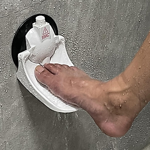 Shower Step for Shaving Legs, Non - Slip Suction Cup Foot Rest Shower Shaving Leg Assist, Foot Stand for Shower, Easy Installation and Removal Very Suitable for Traveling(White)