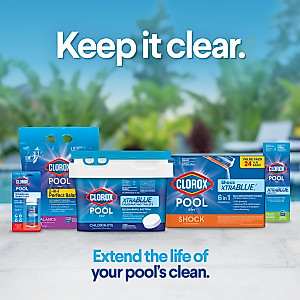 CLOROX Pool&Spa XtraBlue 3-Inch Long Lasting Chlorinating Tablets, 5-Pound Chlorine
