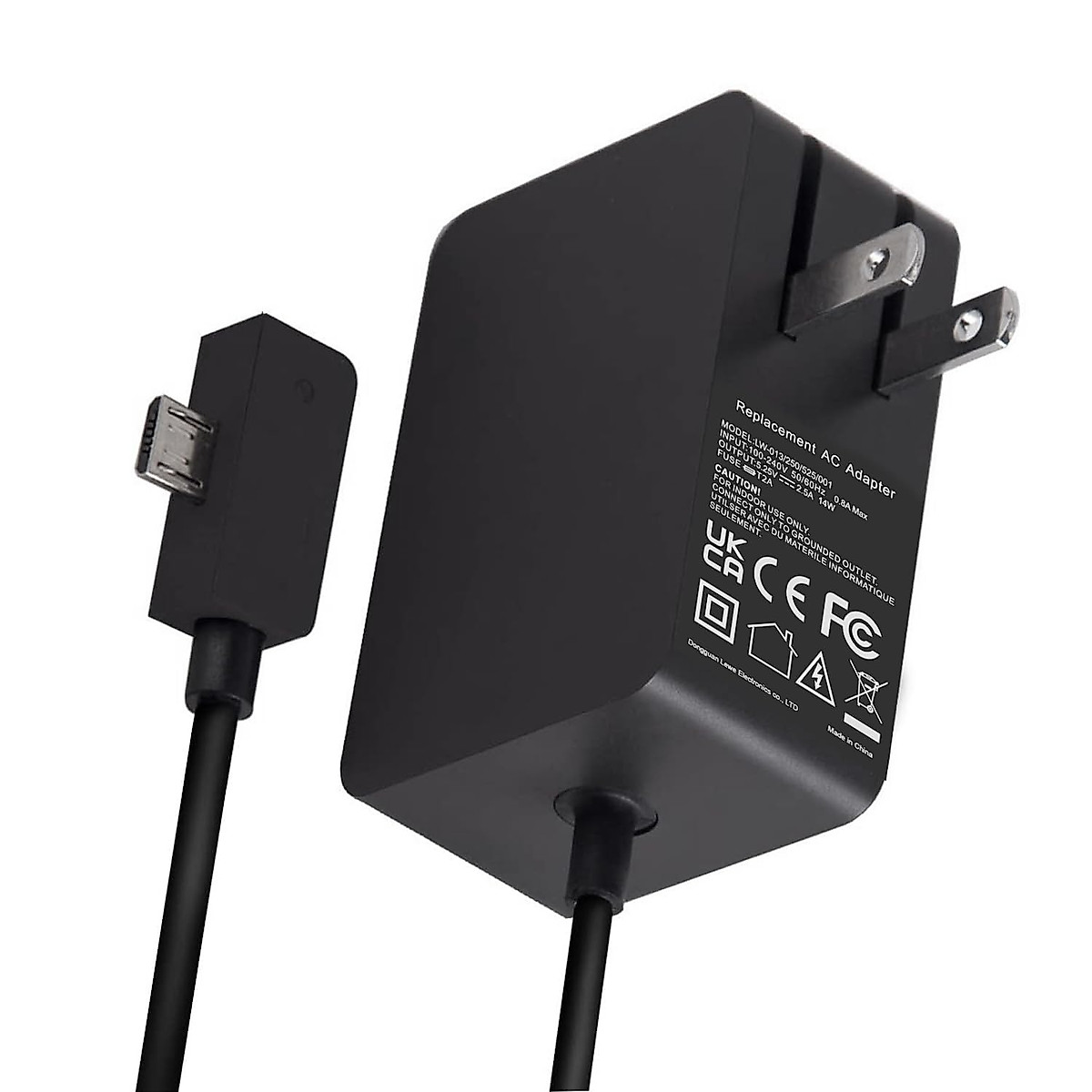 Surface 3 Charger 13W 5.2V 2.5A AC Power Adapter Charger Cord Replacement for Microsoft Surface 3, Model 1623 1624 1645 Tablet with USB Charging Port 4.9Ft Cable-1.5m(Not Compatible Surface Pro 3)