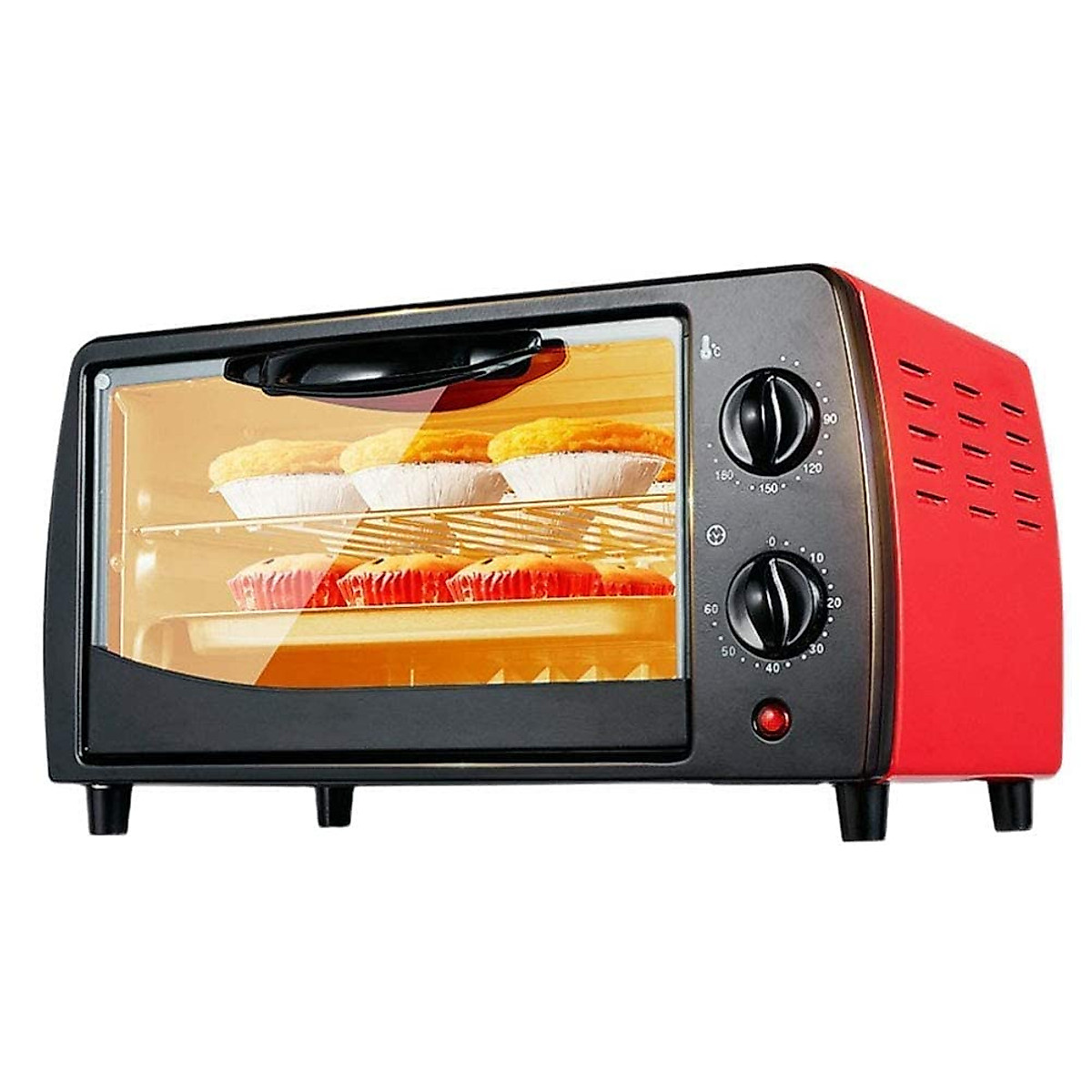 12L Oven, Mini Multi Function Oven Explosion-Proof Glass Door Baking Cake Toast Electric Oven, Table Top Oven