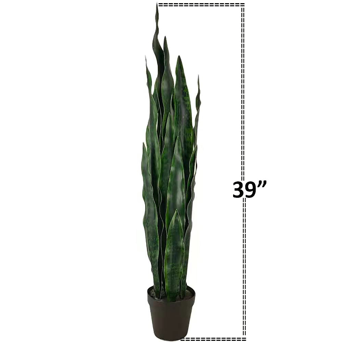 Ailimama Artificial Snake Plant 39In Green Fake Sansevieria, Perfect Faux Plants for Home Garden Office Store Decoration
